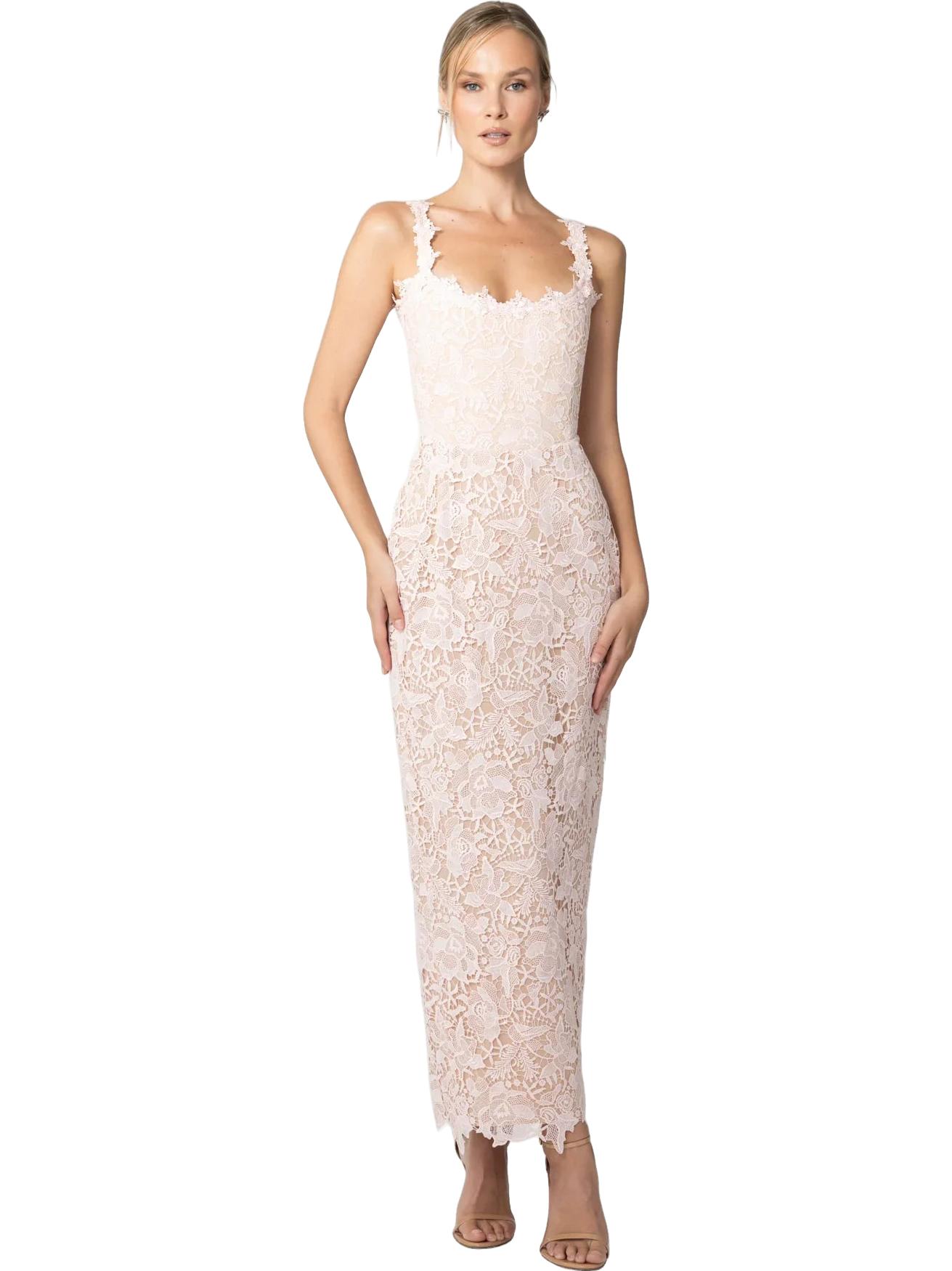 SAU LEE SAU LEE Coraline Lace Midi Dress